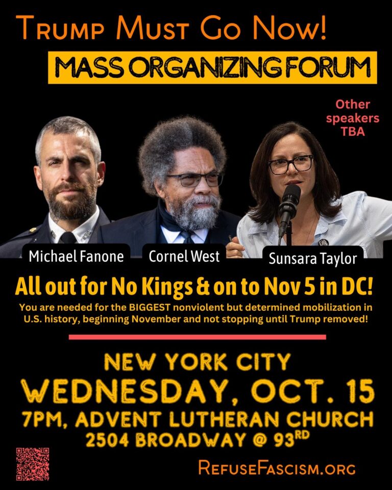 Mass Organizing Meetings: Trump Must Go Now! - Refuse Fascism
