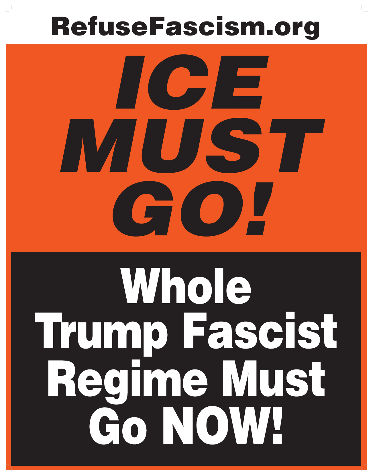 ICE Must Go! (17×22) - Refuse Fascism